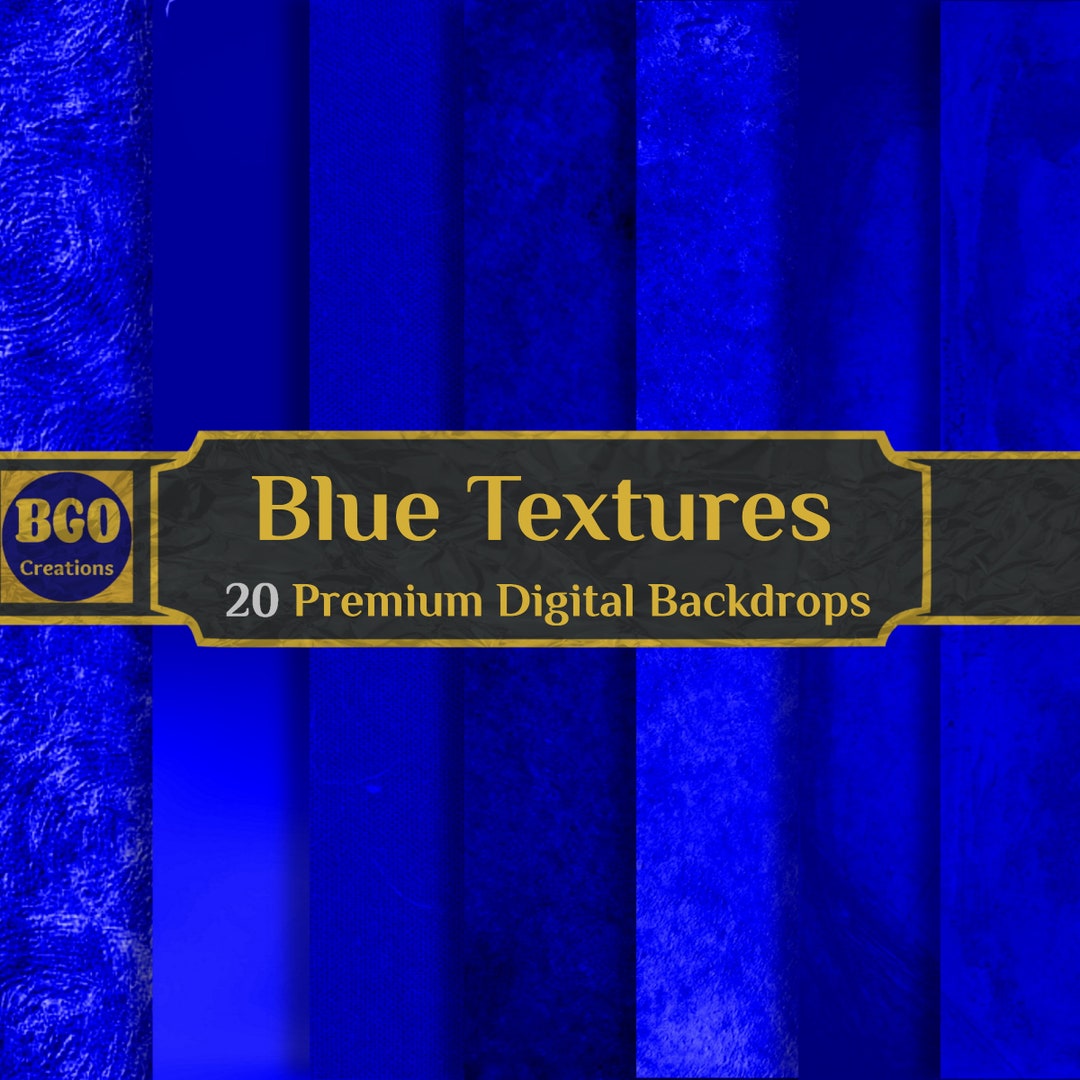 Blue Digital Backdrops, 20 Fine Art Textures, Distressed Blue Overlays ...