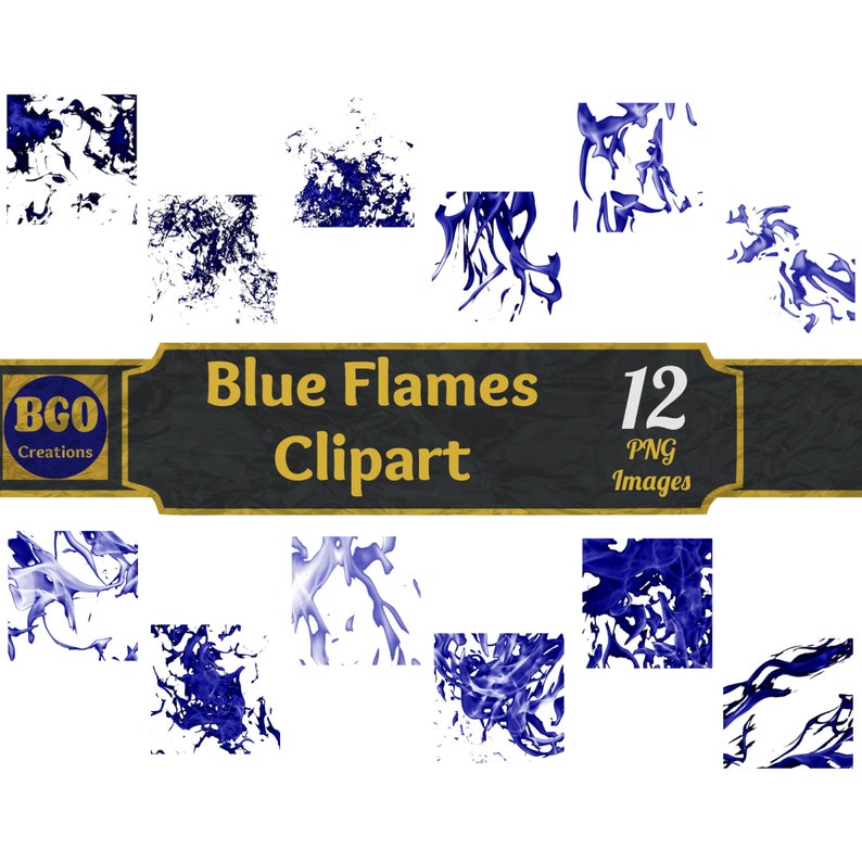 Blue Flames PNG Clipart, 12 Fire Photography Overlays, Fire Sparks ...