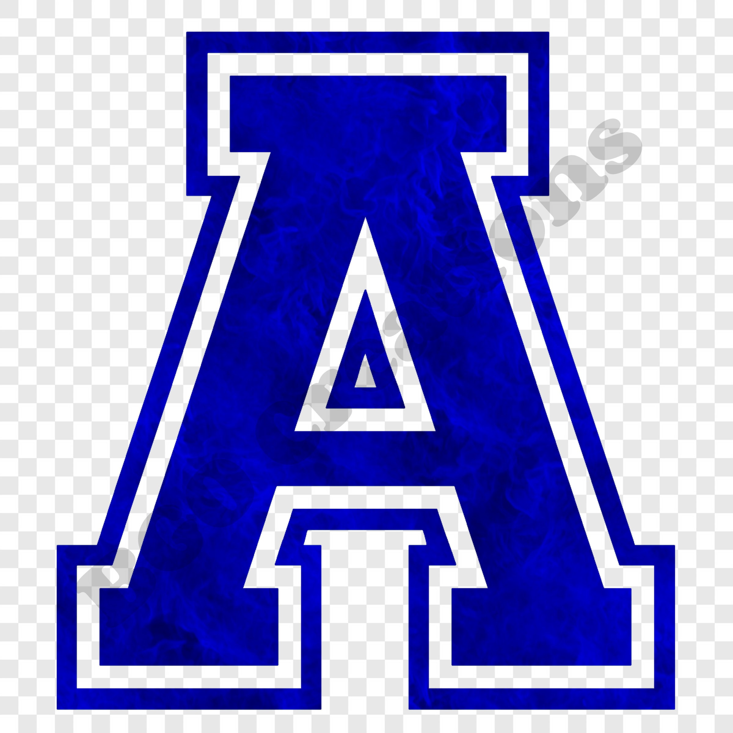 Blue Flames Varsity Sports Alphabet, 26 PNG Letters & 10 Numbers ...