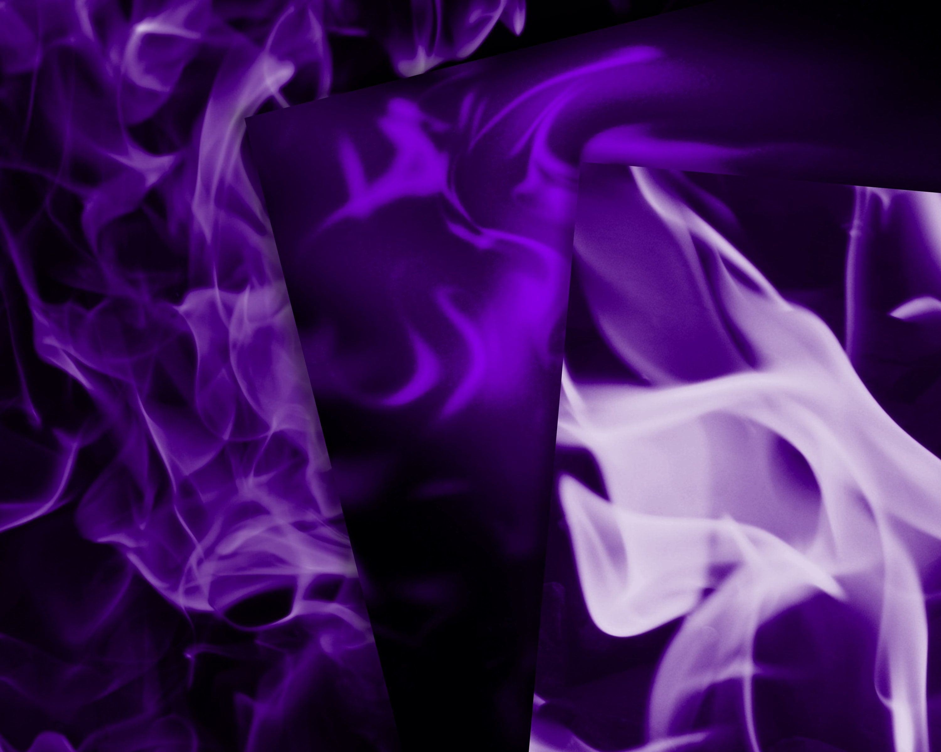 Indigo Fire Digital Paper Pack, 18 Textured Scrapbooking Purple Flames ...