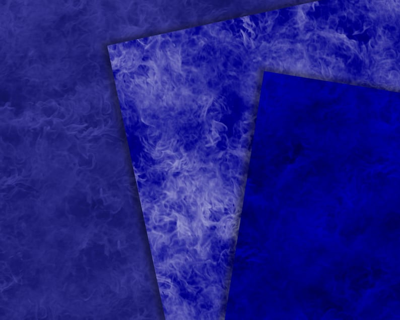 Blue Flames Digital Paper Pack, 18 Fire Textures Scrapbooking Papers ...
