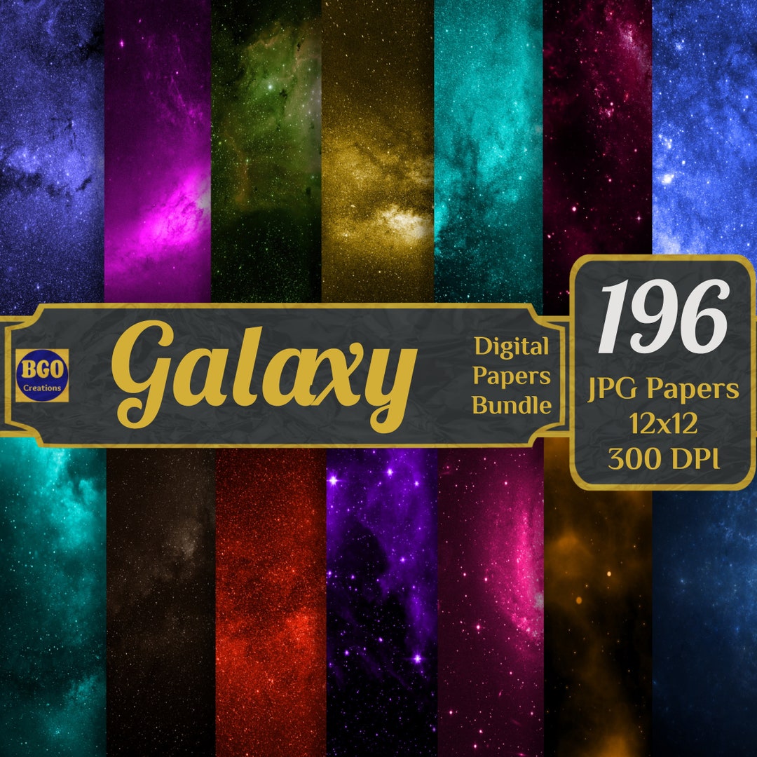 Galaxies Digital Paper Bundle 196 Galaxy Papers Starry Night - Etsy