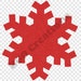 Red Glitter Snowflake PNG Bundle, 7 Snowflake Images, Printable ...