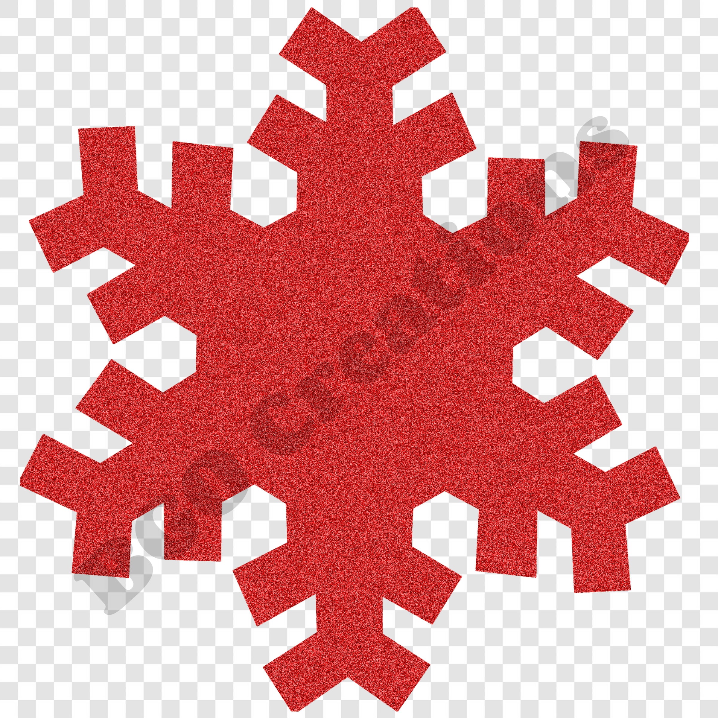 Red Glitter Snowflake PNG Bundle, 7 Snowflake Images, Printable ...