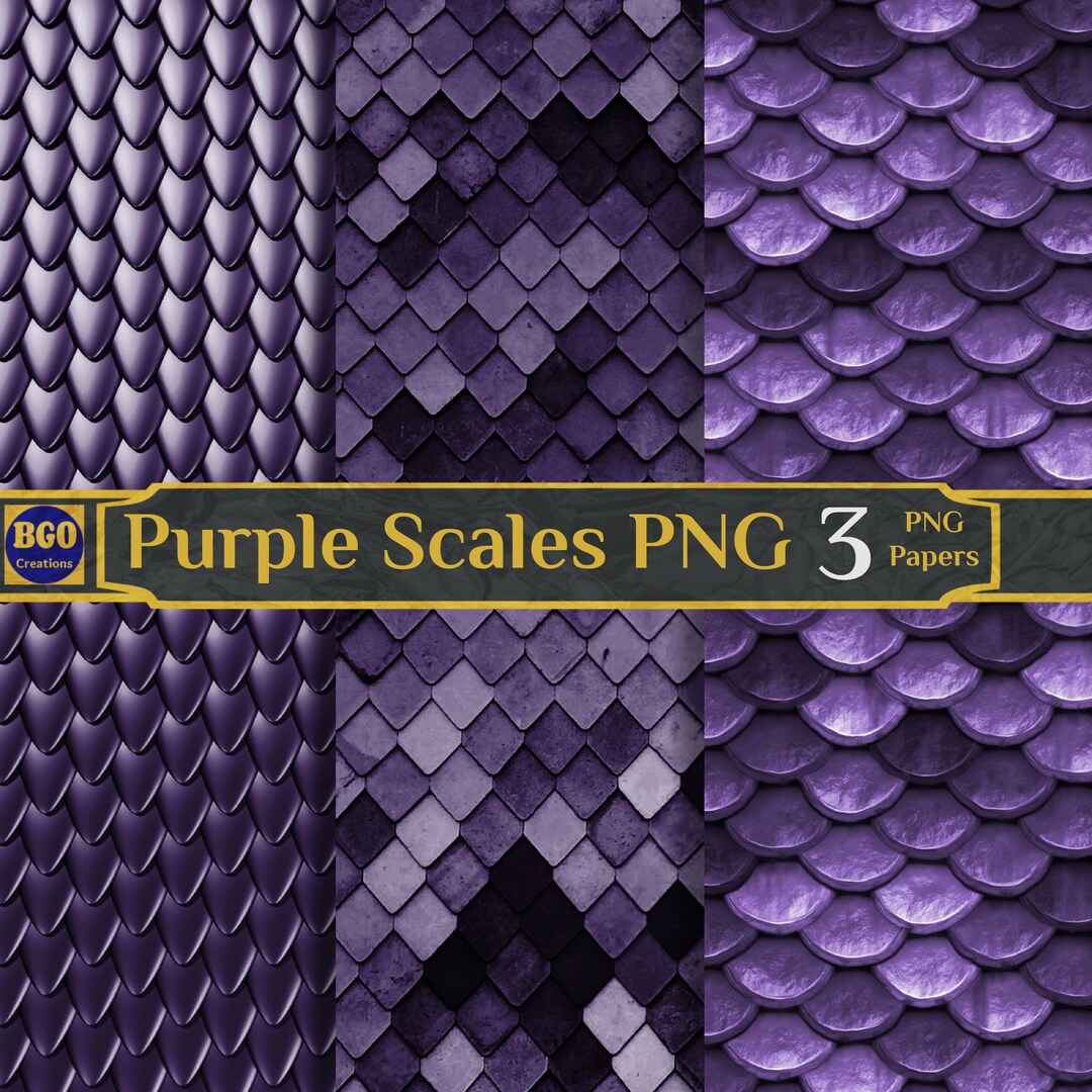Purple Scales PNG Digital Paper Pack, 3 Photography Background Texture ...