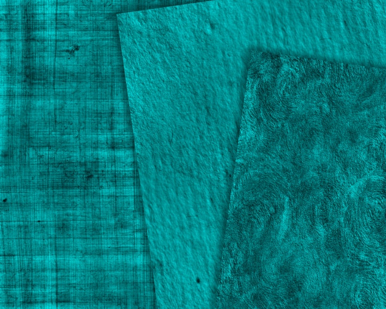 Seamless Distressed Teal Textures PNG Digital Paper Pack, 5 PNG ...