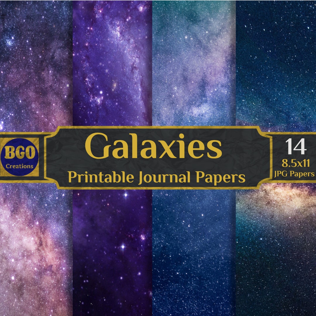 Galaxies 8.5X11 Printable Junk Journal Pages, Space Junk Journal Kit ...