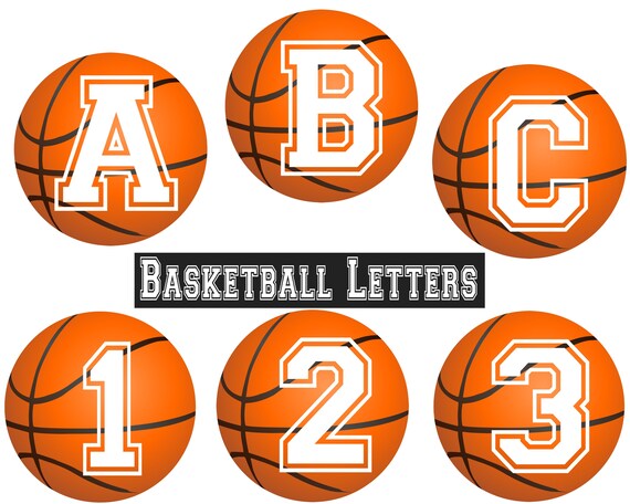 Basketball Letters Basketball PNG Letters JPG Letters | Etsy