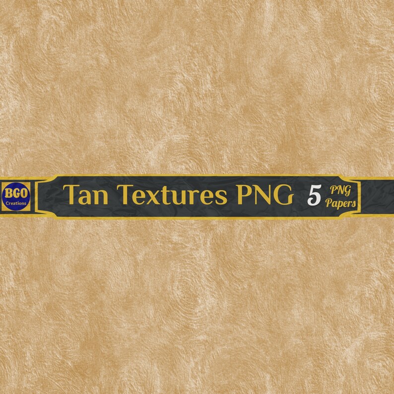 Seamless Distressed Tan Textures PNG Digital Paper Pack, 5 PNG ...