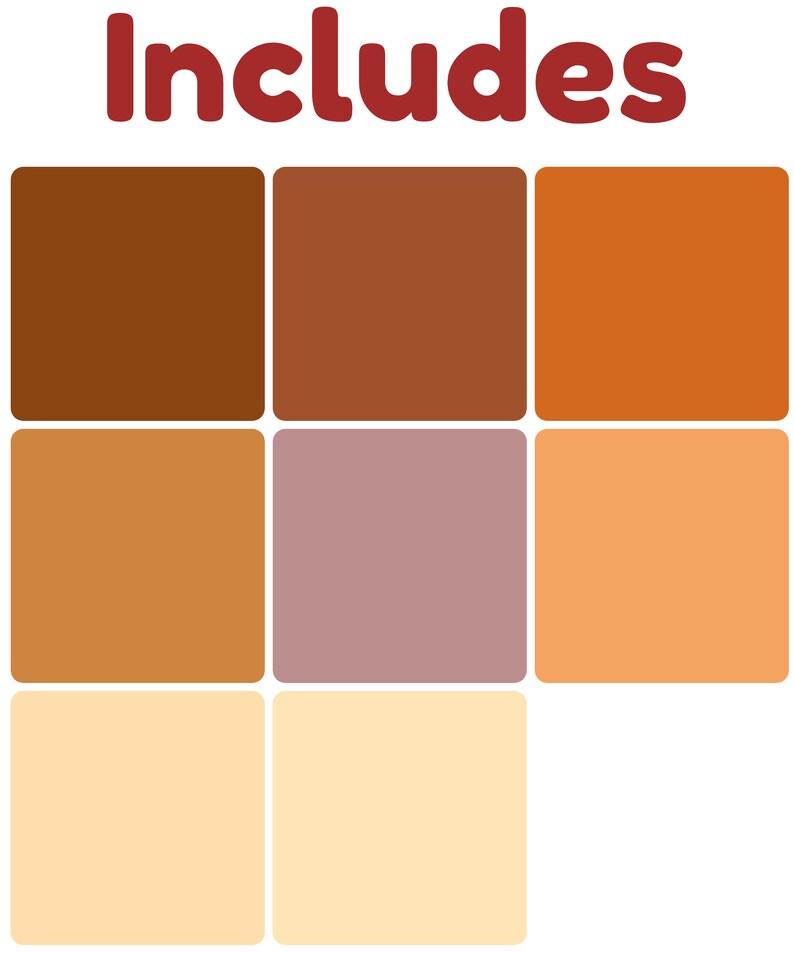 40 Brown Solids PNG Digital Paper Pack, PNG Sublimation Background ...