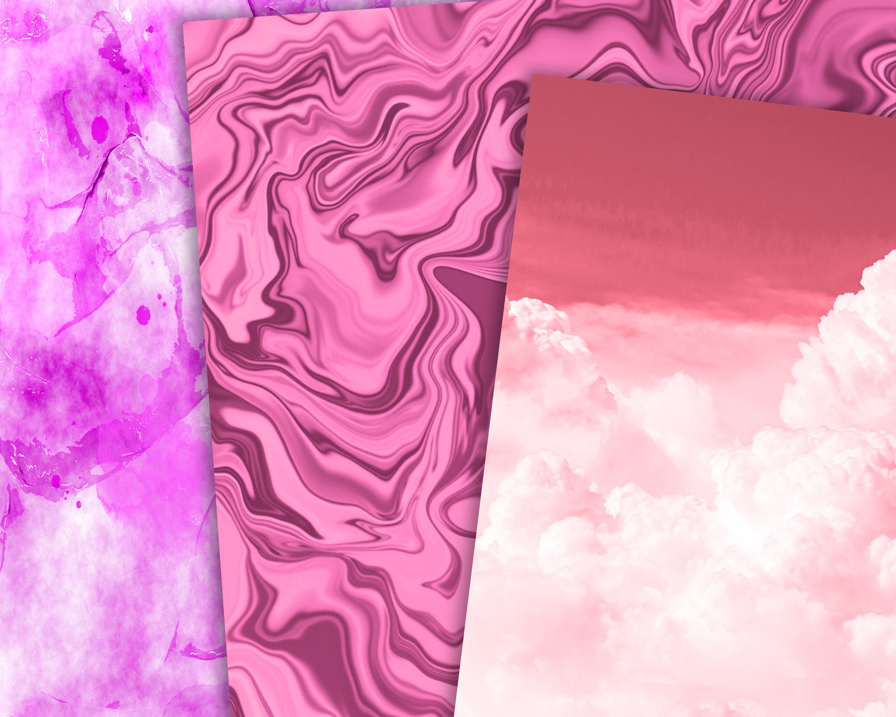 Pink Digital Paper Bundle, 424 JPG Papers, Magenta, Hot Pink Textures ...