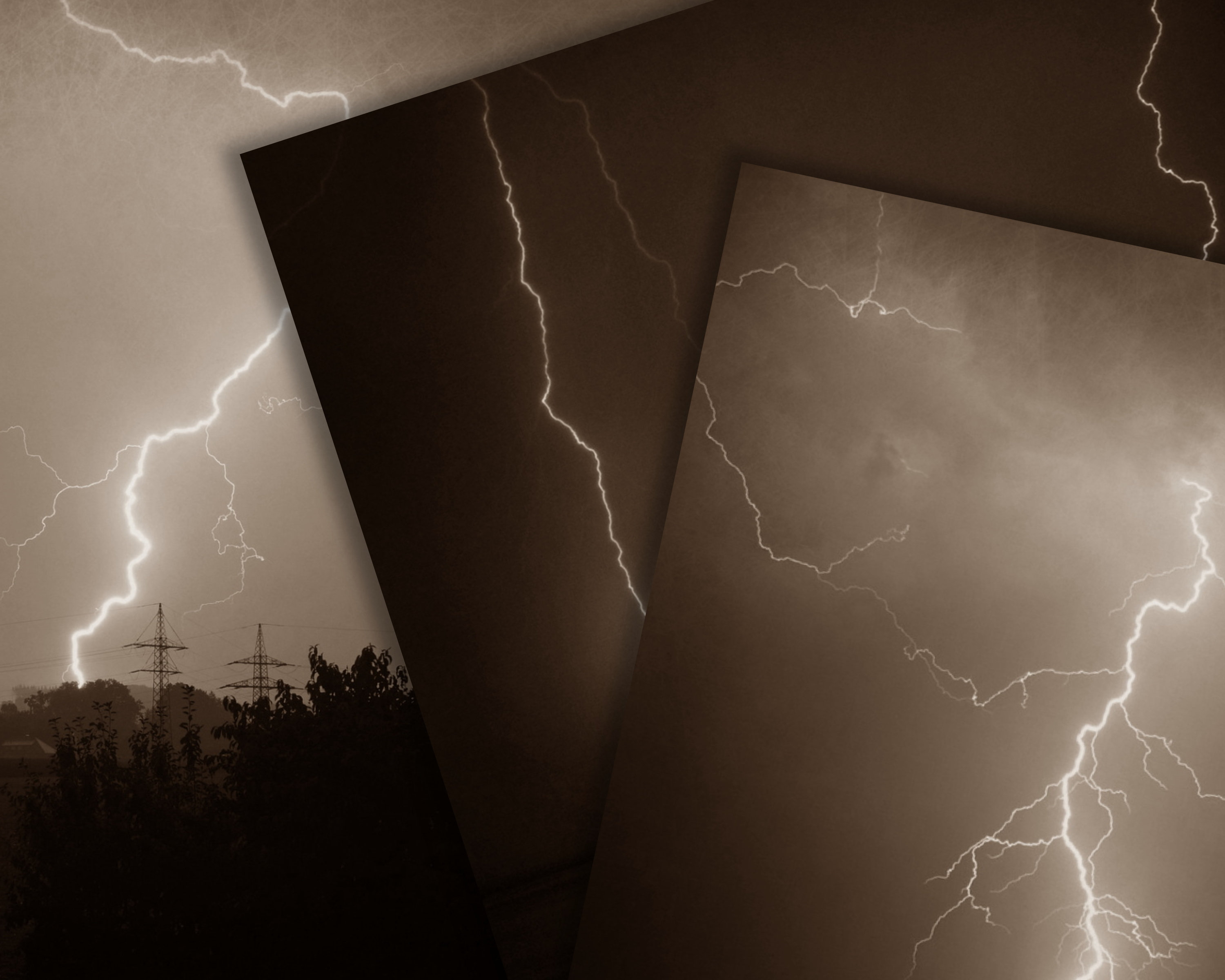 Sepia Lightning Digital Paper Pack, 14 Textured Scrapbooking Papers ...