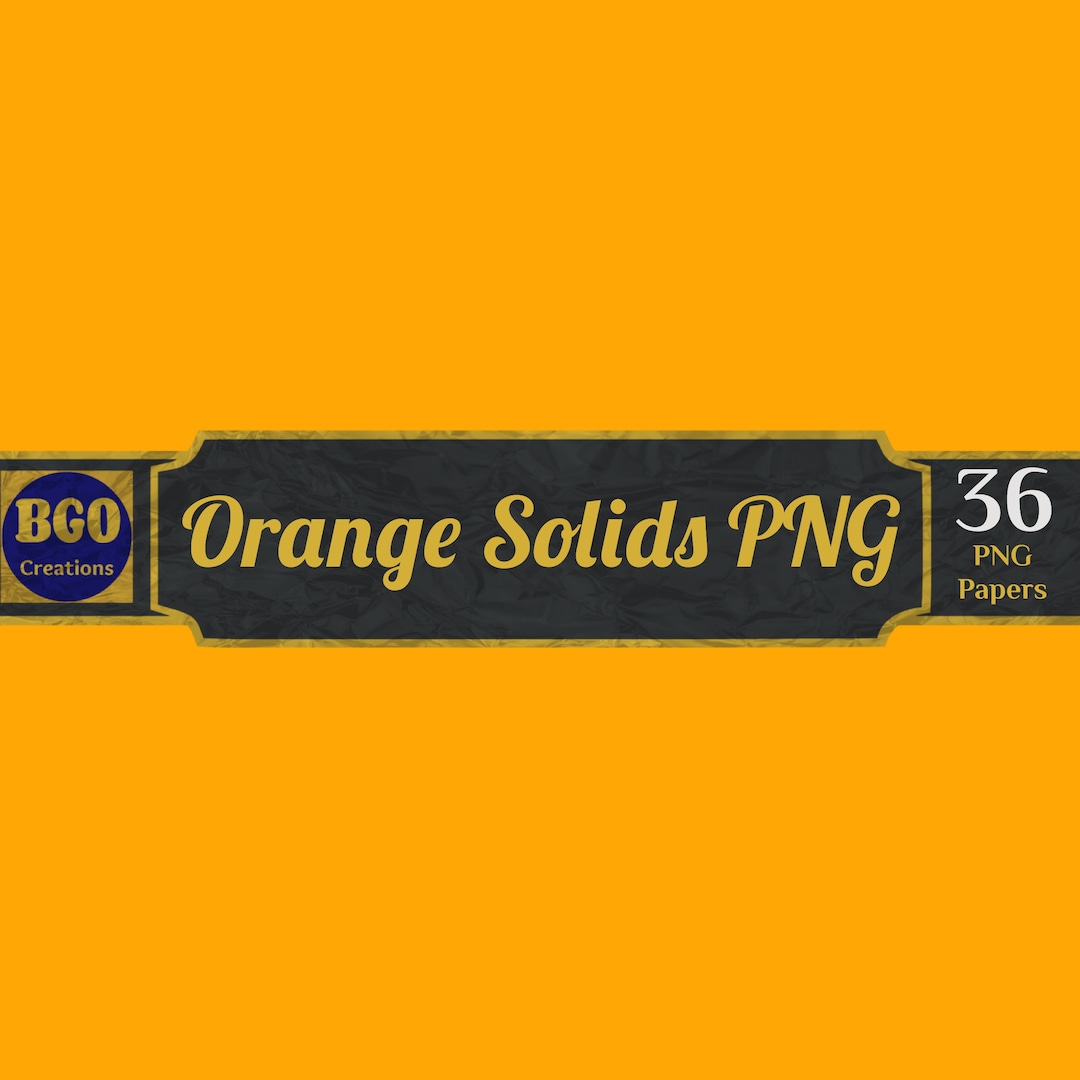 36 Orange Solids PNG Digital Paper Pack, PNG Sublimation Background ...