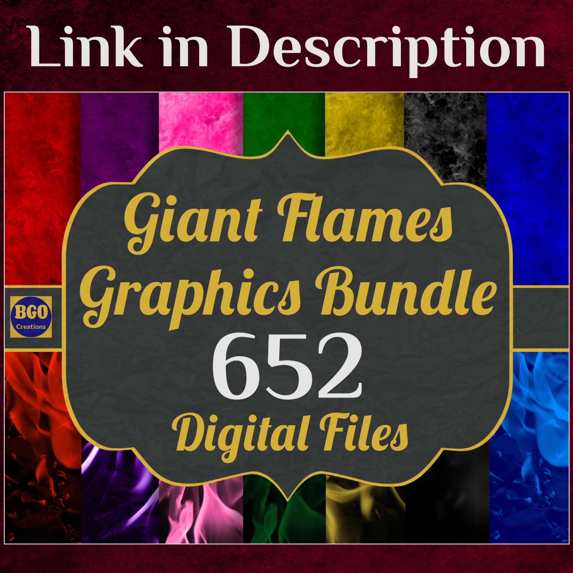 Flames Digital Paper Bundle 268 Flame Papers Printable Fire - Etsy