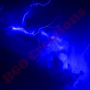 Blue Lightning Digital Paper Pack, 5 PNG Photography Background Texture ...