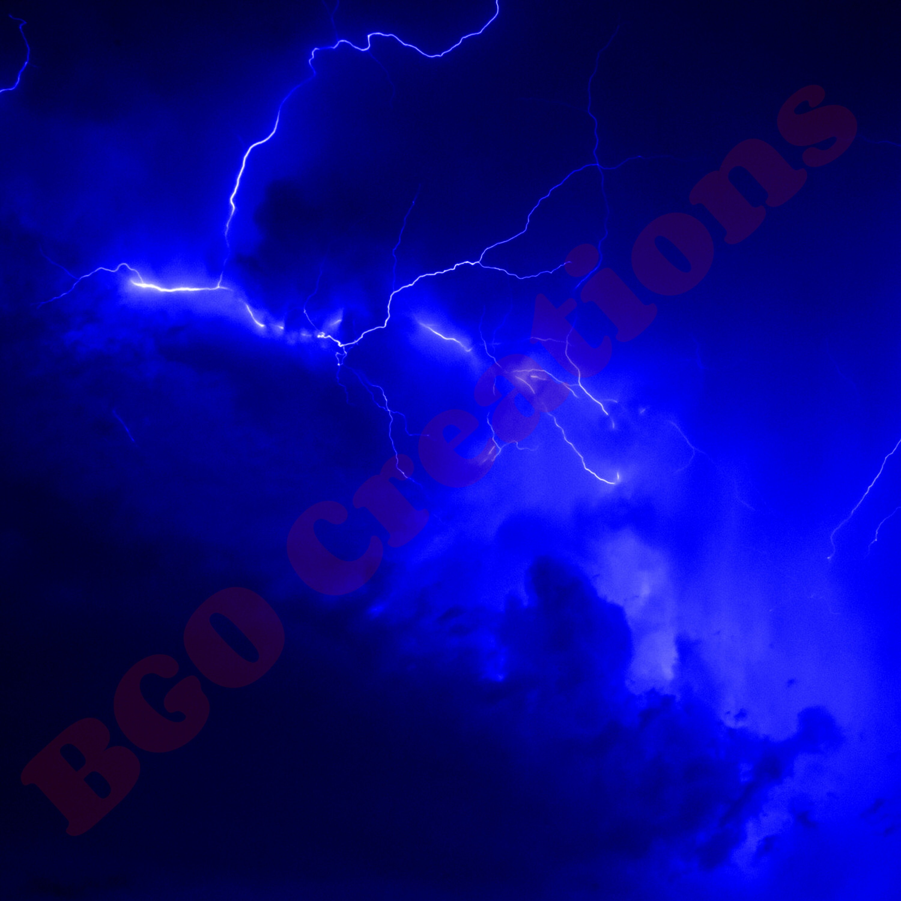Blue Lightning Digital Paper Pack, 5 PNG Photography Background Texture ...