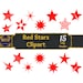 Red Stars PNG Bundle, 15 Star Images, Printable Stars Clipart, Stars ...
