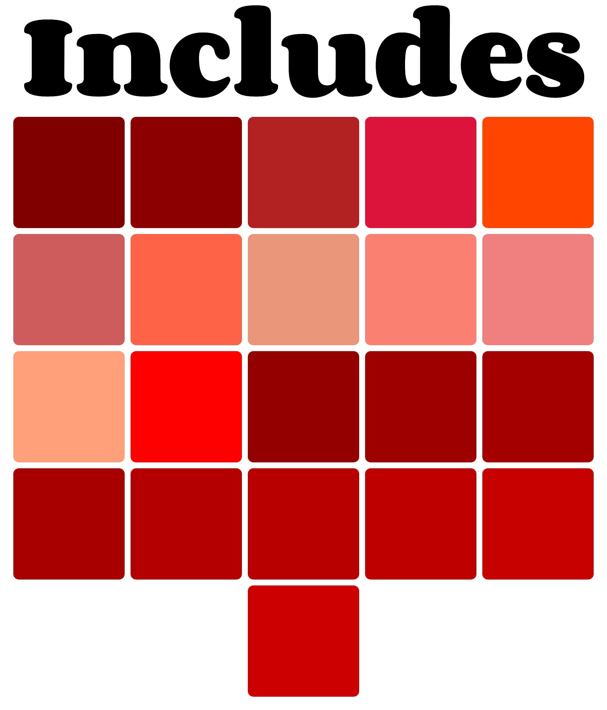 42 Red Solids PNG Digital Paper Pack, PNG Sublimation Background Plain ...