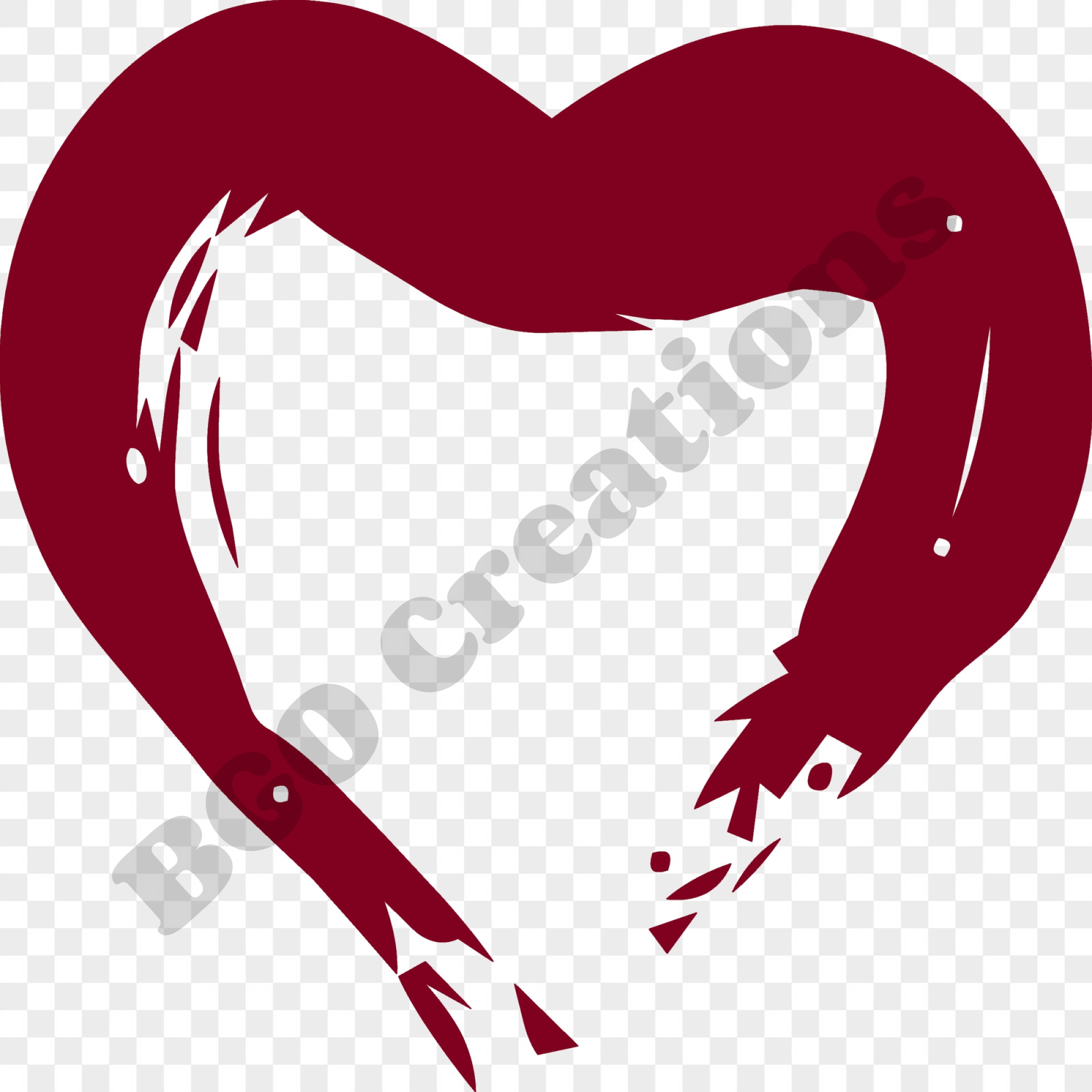 Burgundy Hearts PNG Clipart Bundle, 24 Images, Printable Hearts ...