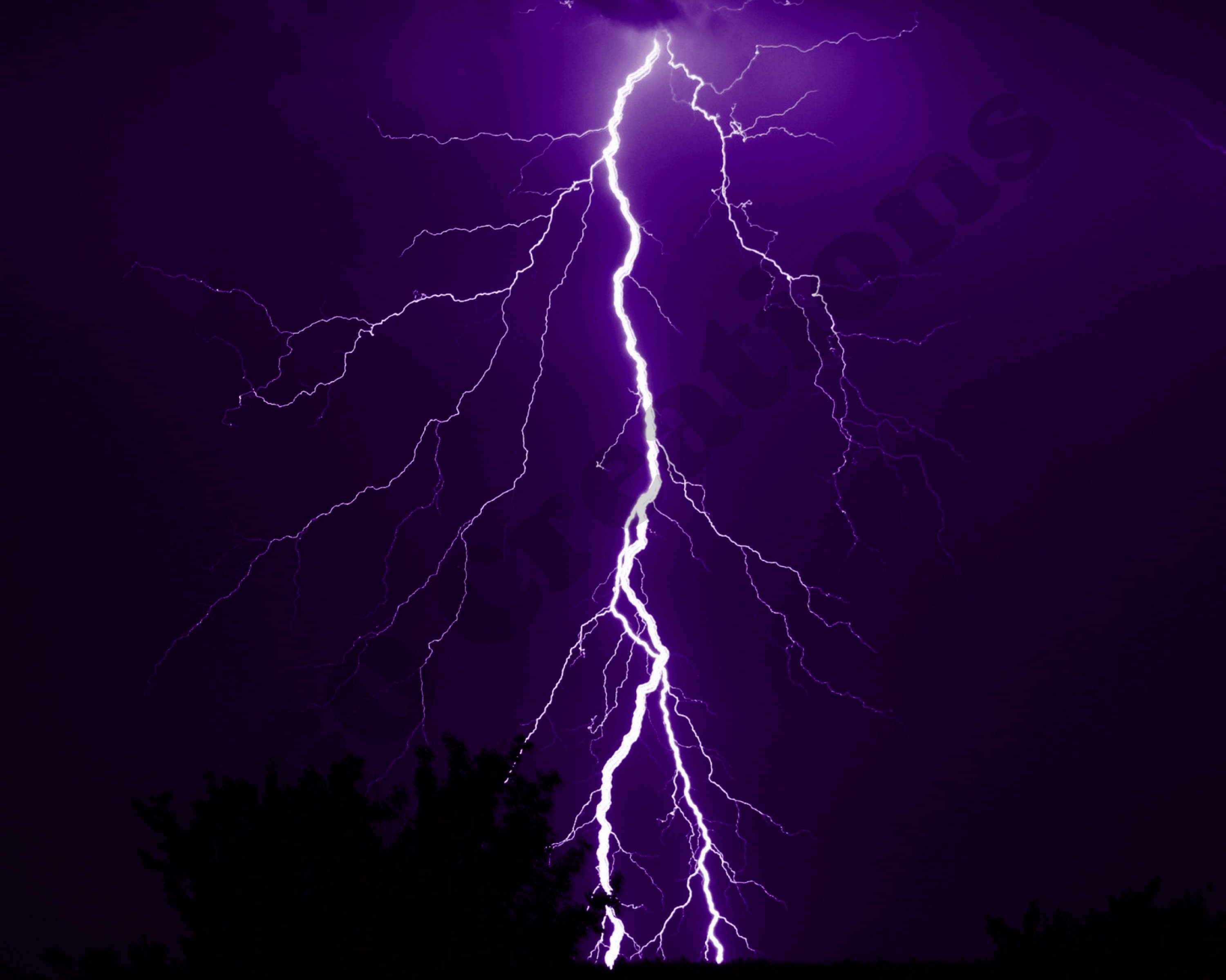 Purple Lightning Digital Paper, Includes 2 Purple Lightning 20 X 16 PNG ...