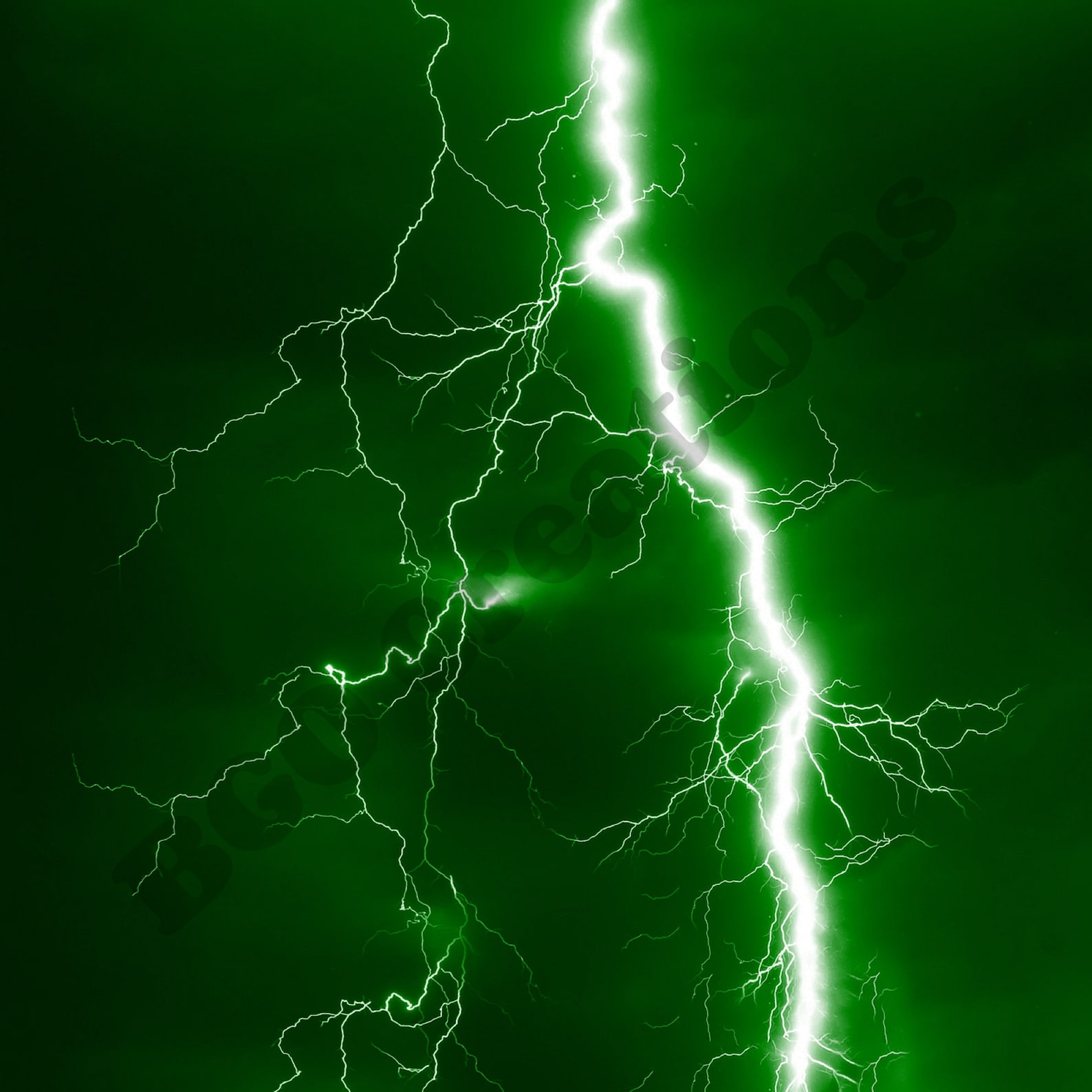 Green Lightning PNG Digital Paper Pack, 5 Photography Background ...