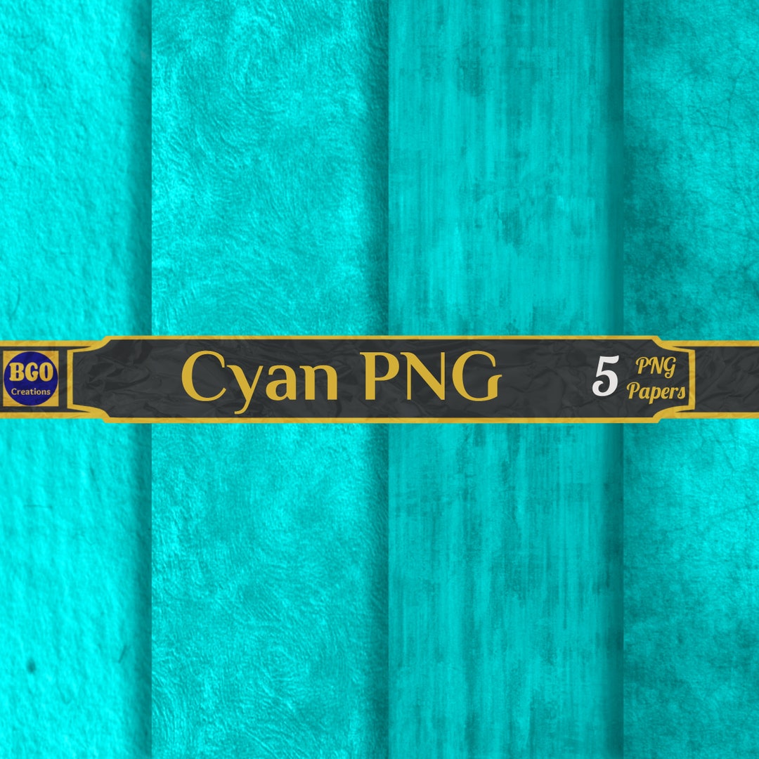 Seamless Distressed Cyan Textures PNG Digital Paper Pack, 5 PNG ...