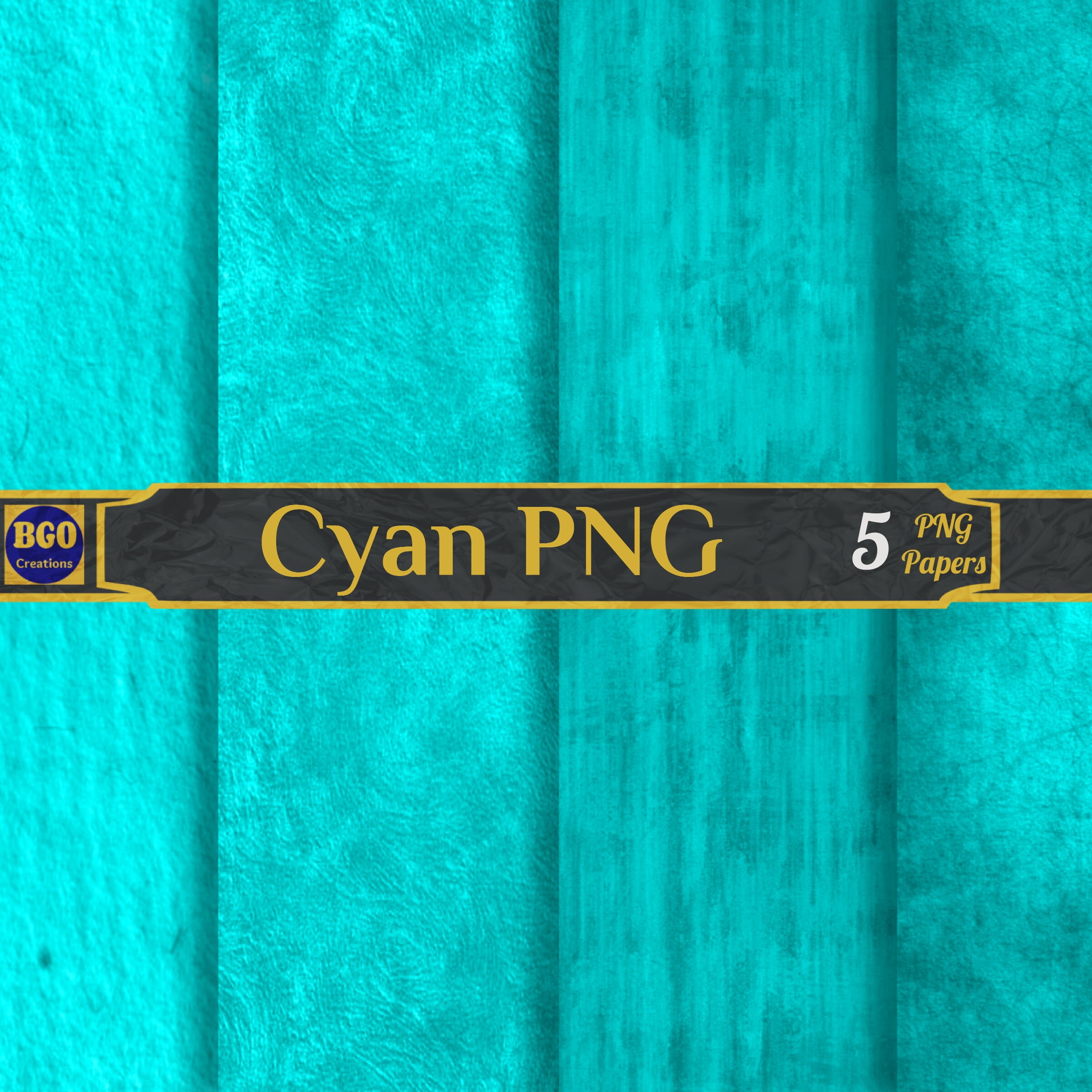 Seamless Distressed Cyan Textures PNG Digital Paper Pack, 5 PNG ...