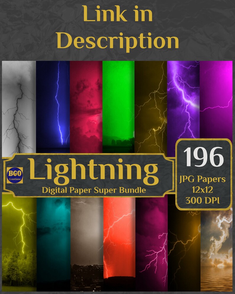 Pink Lightning Digital Paper Pack, 14 Textured Scrapbooking Papers ...