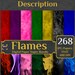 Blue Flames Digital Paper Pack, 18 Fire Textures Scrapbooking Papers ...