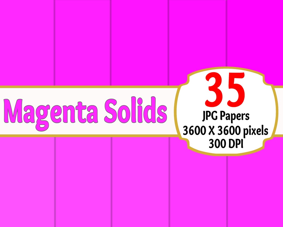 Magenta Digital Paper Pack 35 Shades of Magenta Plain Solid - Etsy