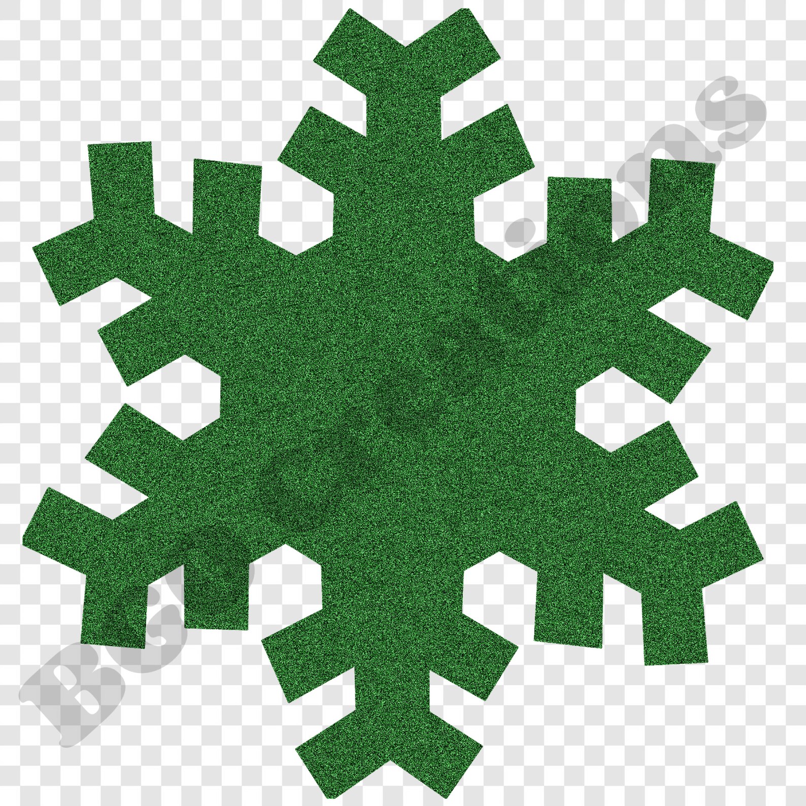 Green Glitter Snowflake PNG Bundle, 7 Snowflake Images, Printable ...