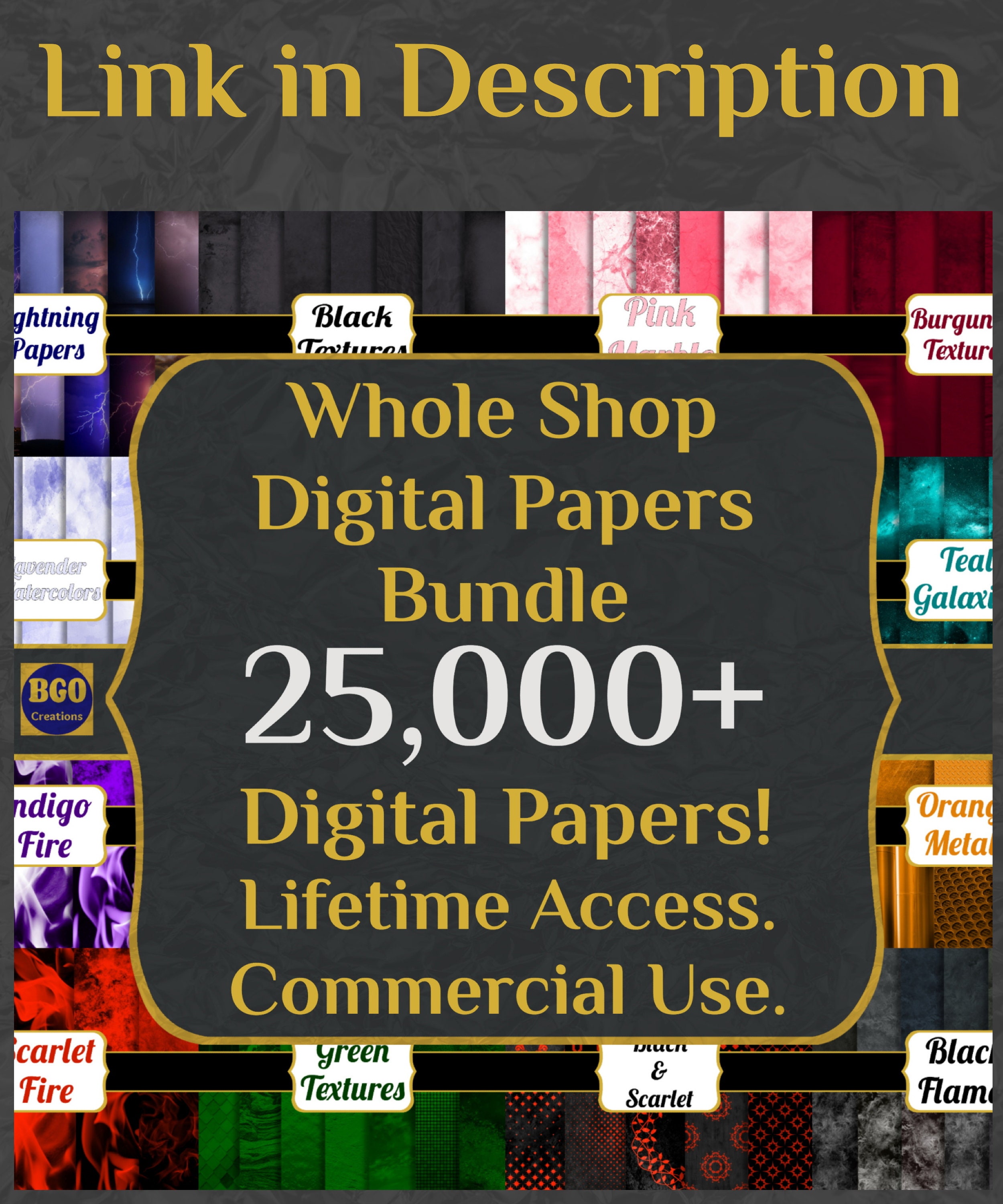 Seamless Distressed Tan Textures PNG Digital Paper Pack, 5 PNG ...