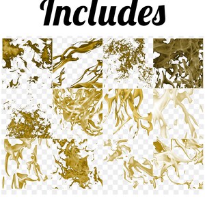 Gold Flames Clip Art, 12 Fire Clipart, Photography Overlays Fire Sparks ...