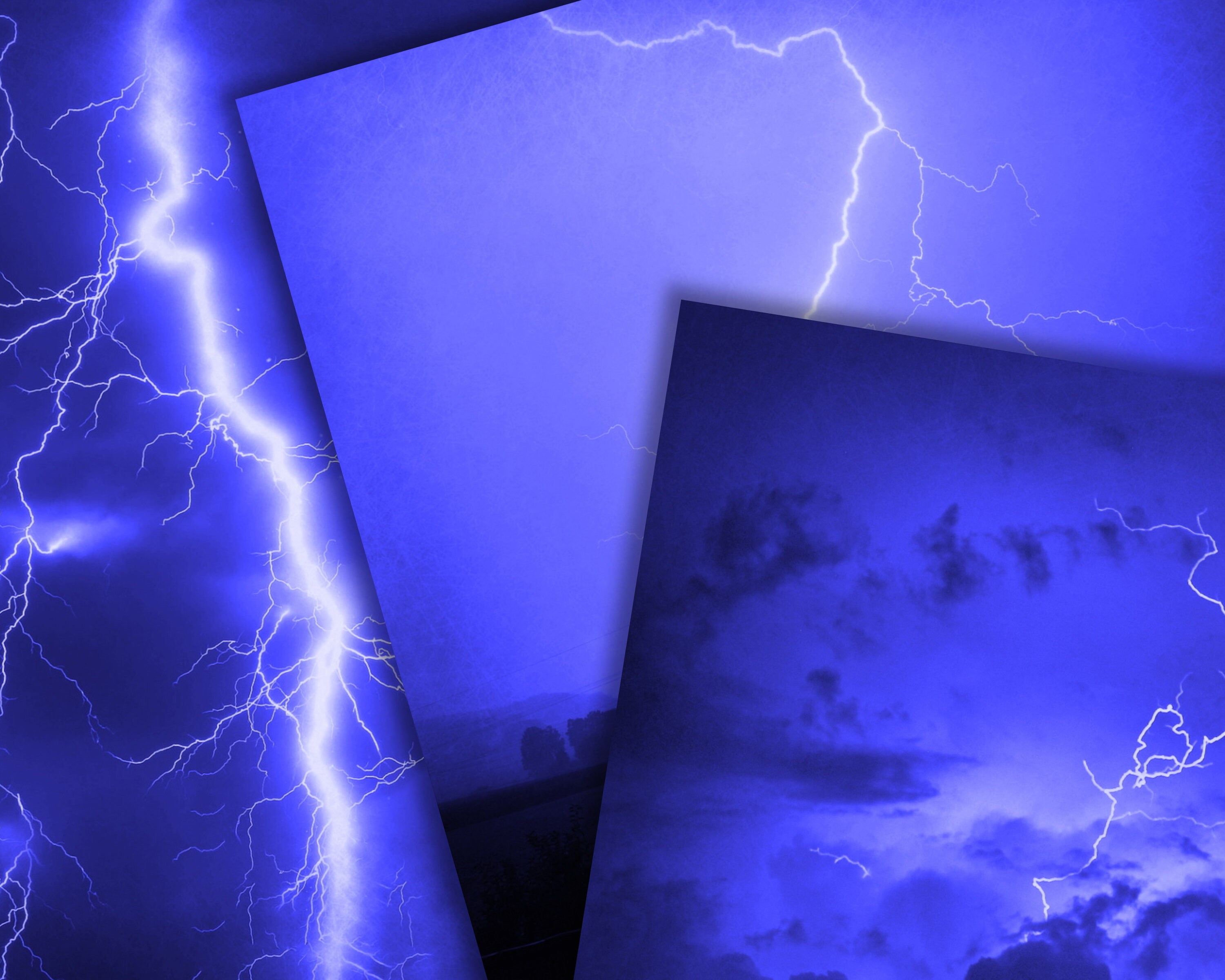 Blue Lightning Digital Paper Pack, 14 Textured Scrapbooking Papers ...