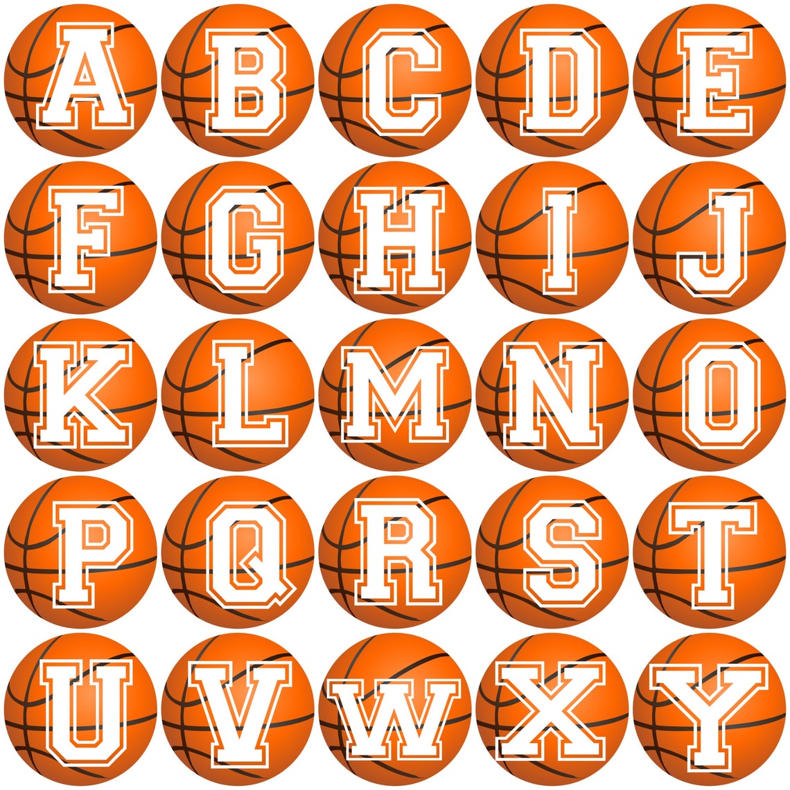 Basketball Letters Basketball PNG Letters JPG Letters - Etsy