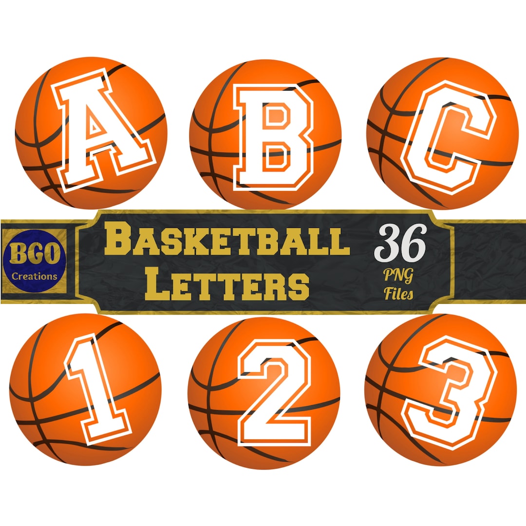 Basketball Letters, Basketball PNG Letters, Basketball Alphabet ...