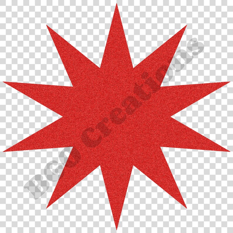 Red Glitter Stars PNG Bundle, 15 Star Images, Printable Stars Clipart ...