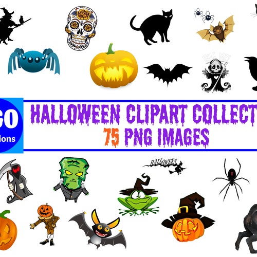 Halloween Clipart Set Commercial Use Instant Download - Etsy
