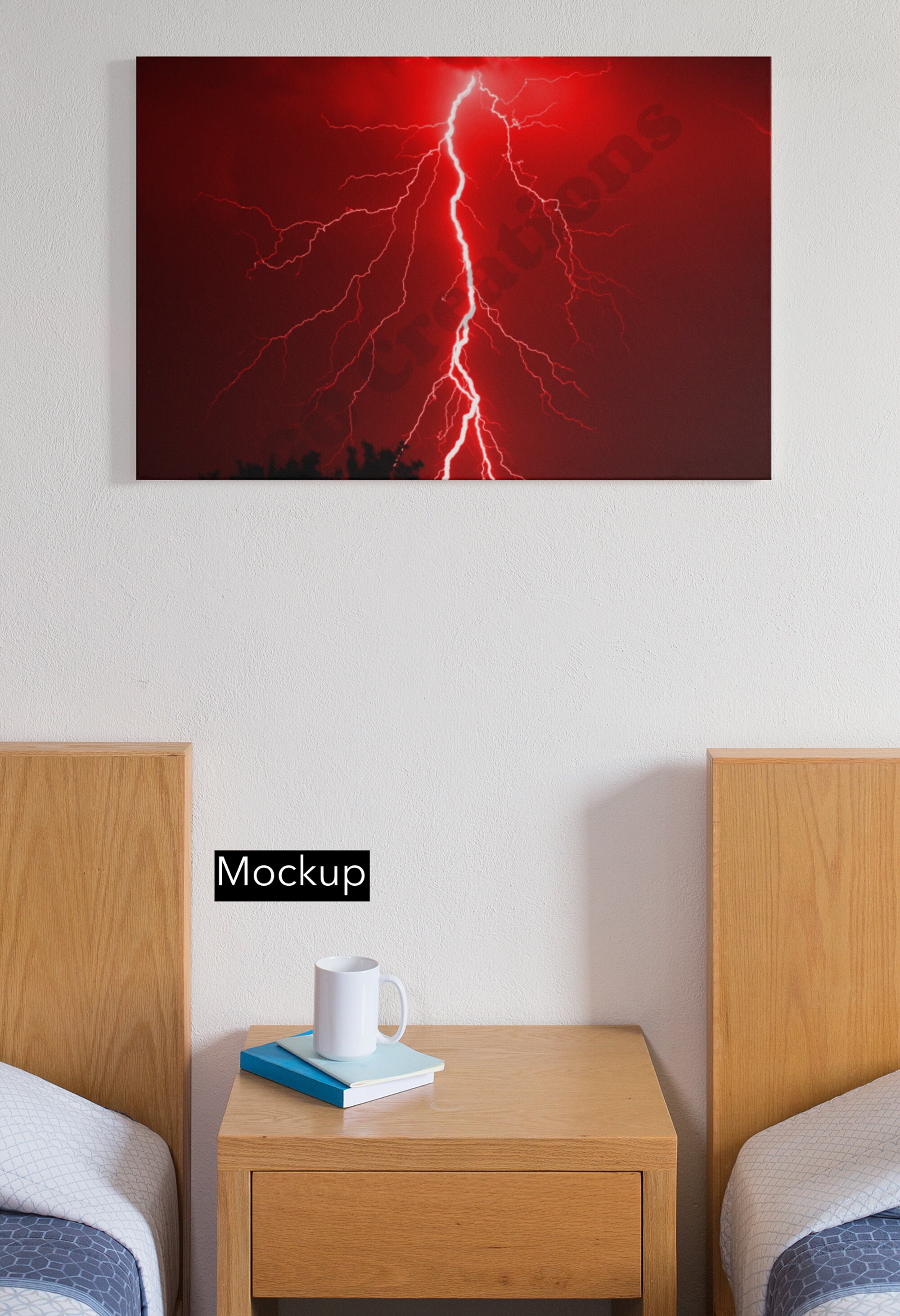 Red Lightning Digital Paper Includes 2 Red Lightning 20 X 16 - Etsy