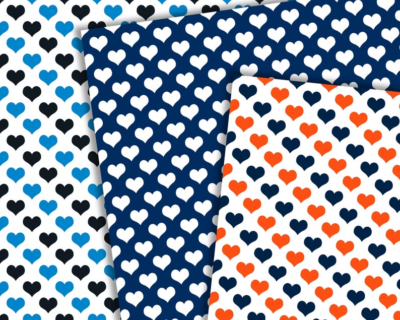 Hearts Digital Paper Bundle, 285 Seamless Hearts Printable Papers ...