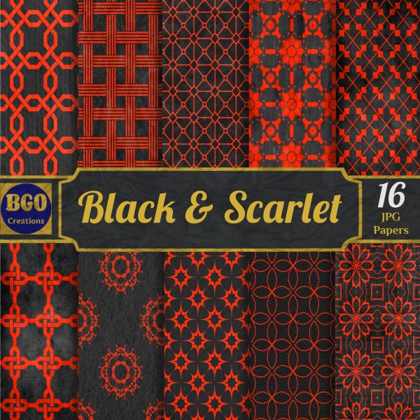 Scarlet Red Black - Etsy