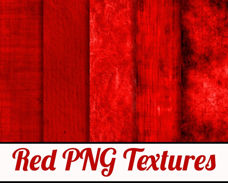 Seamless Distressed Red Textures PNG Digital Paper Pack 5 - Etsy