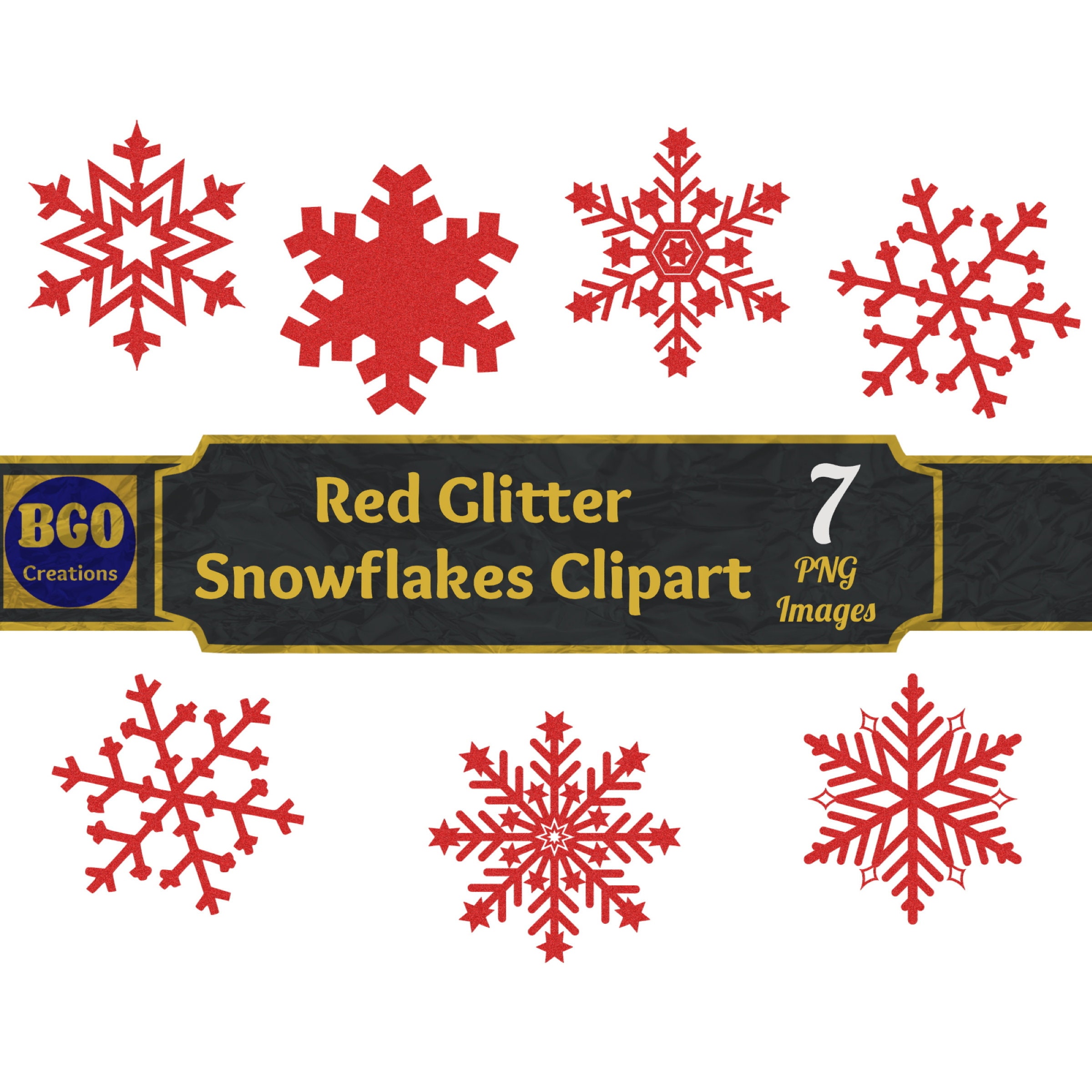 Red Snowflake Clip Art