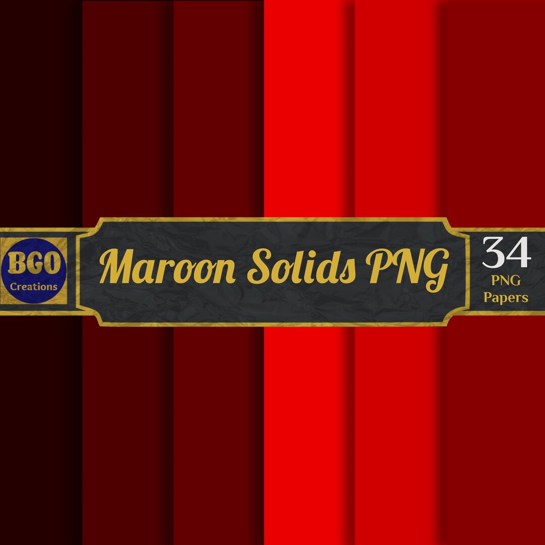 34 Maroon Solids PNG Digital Paper Pack, PNG Sublimation Background ...