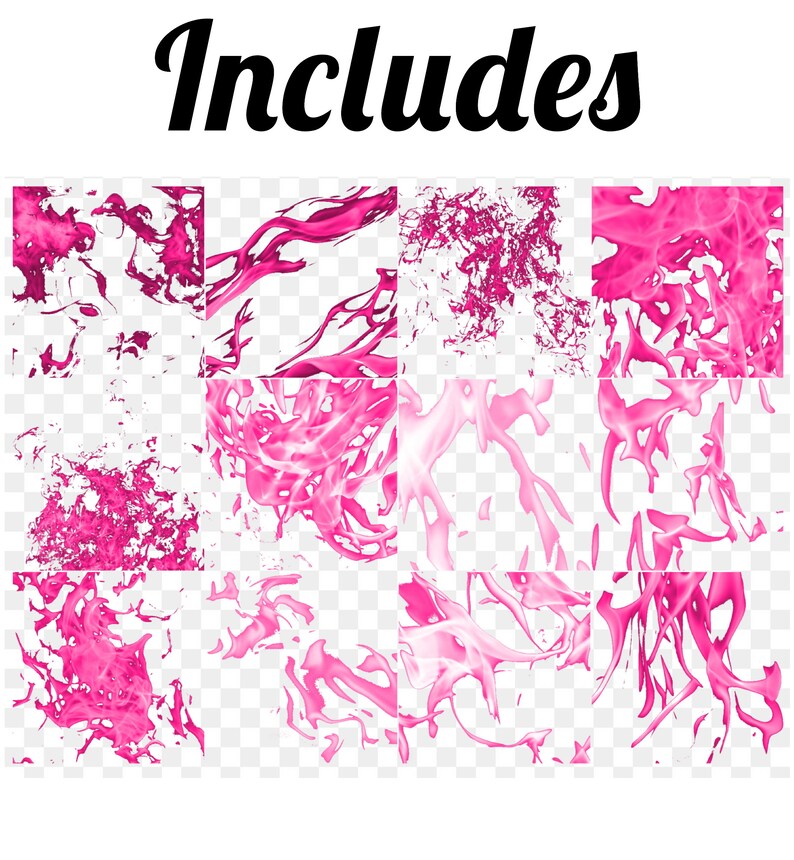 Pink Flames Clip Art, 12 Fire Clipart, Photography Overlays Fire Sparks ...