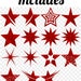 Red Fire Stars PNG Bundle, 15 Fiery Red Star Images, Printable Flame ...
