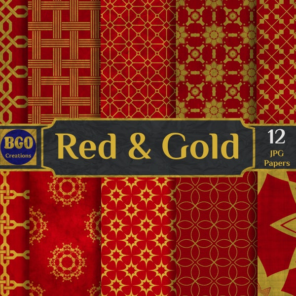 Red Gold Christmas - Etsy