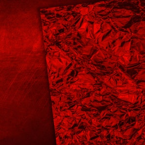 Red Metals PNG Digital Paper Pack, 5 Metallic Texture PNG Papers, Red ...