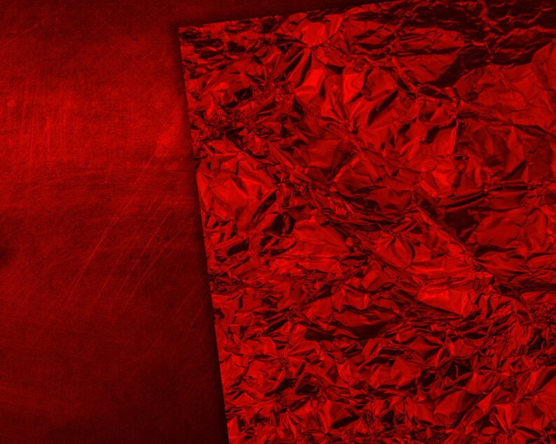 Red Metals PNG Digital Paper Pack, 5 Metallic Texture PNG Papers, Red ...