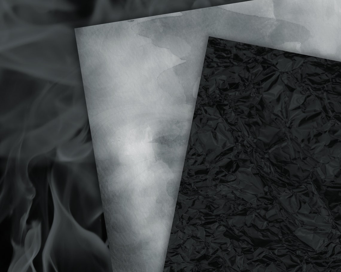 Black Digital Paper Bundle, 239 JPG Papers, Black Textures, Solids ...